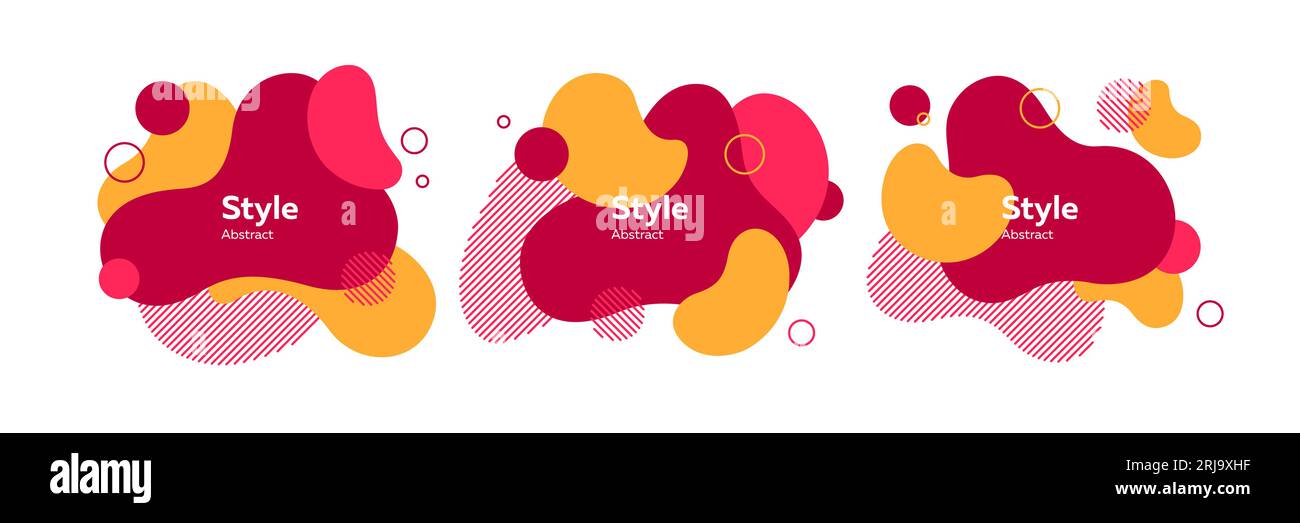 Set of futuristic badges for banner Stock Vector Image & Art - Alamy