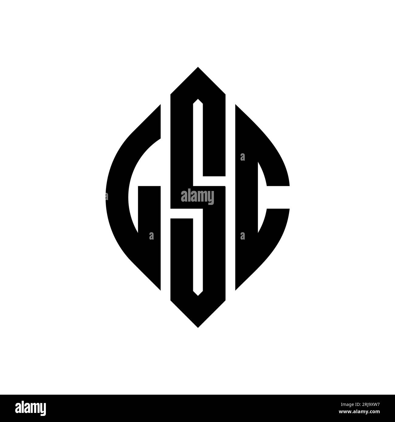 LSC circle letter logo design with circle and ellipse shape. LSC ...