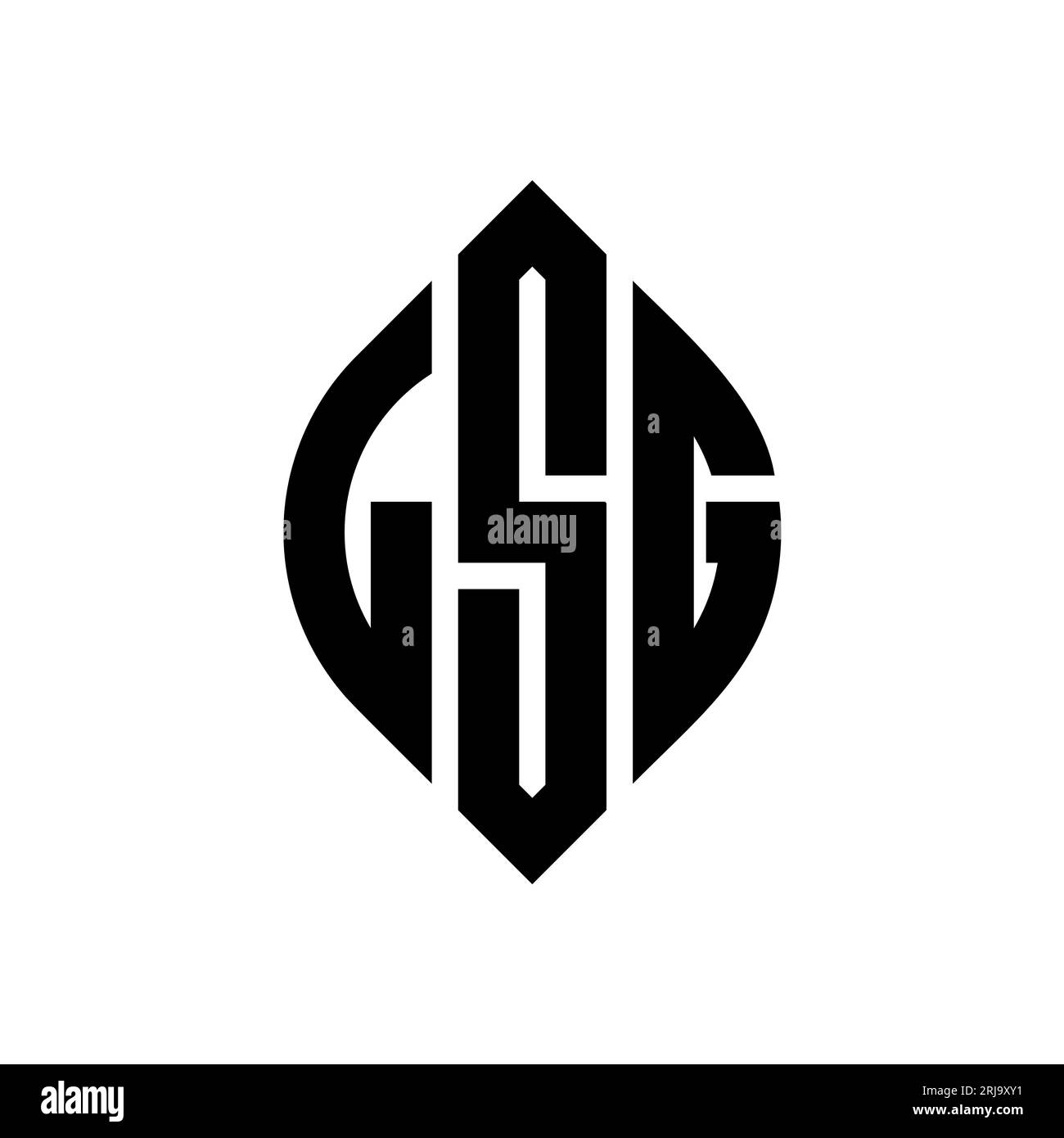 Lsg Circle Letter Logo Design With Circle And Ellipse Shape Lsg Ellipse Letters With