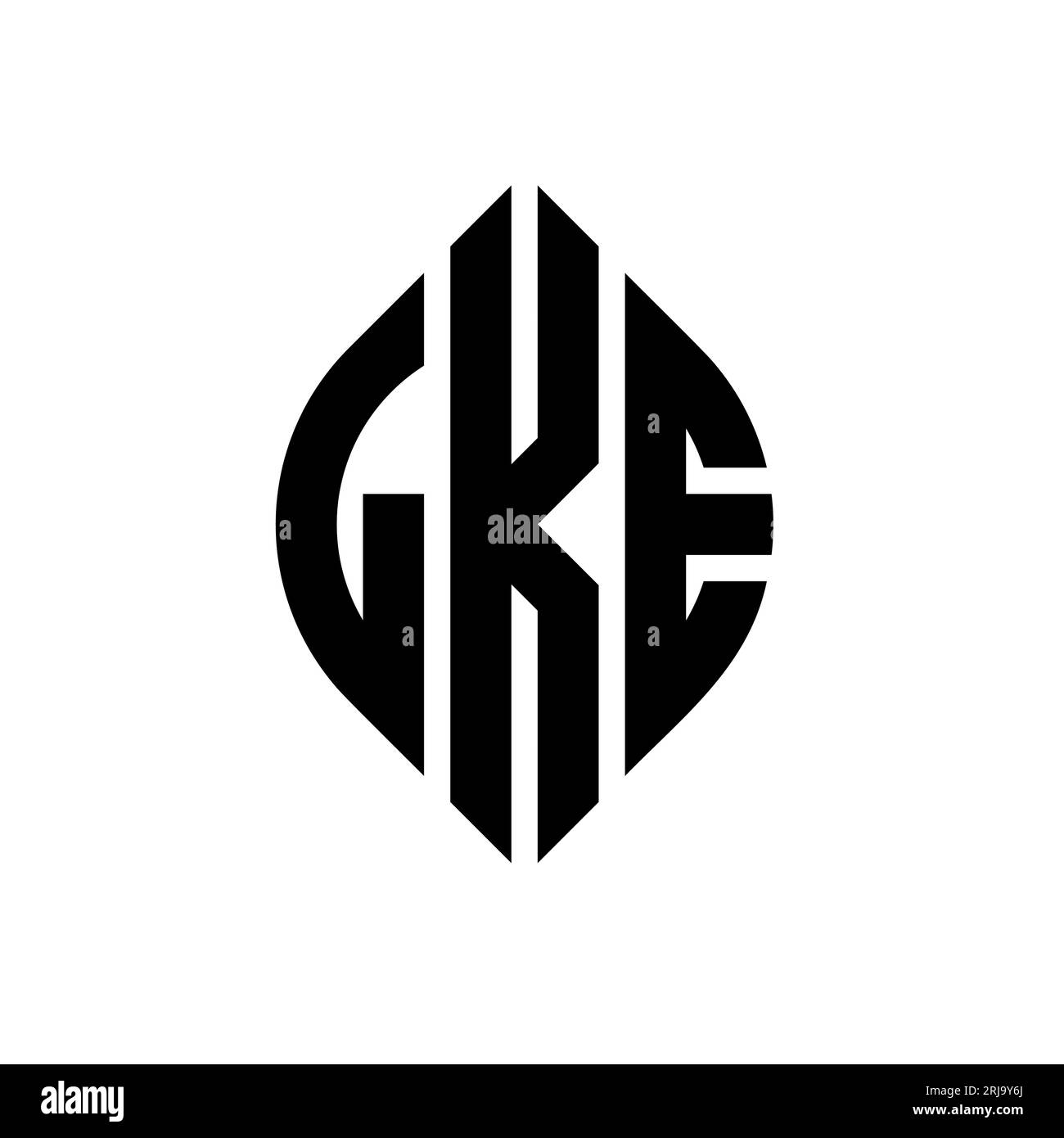 LKE circle letter logo design with circle and ellipse shape. LKE ...
