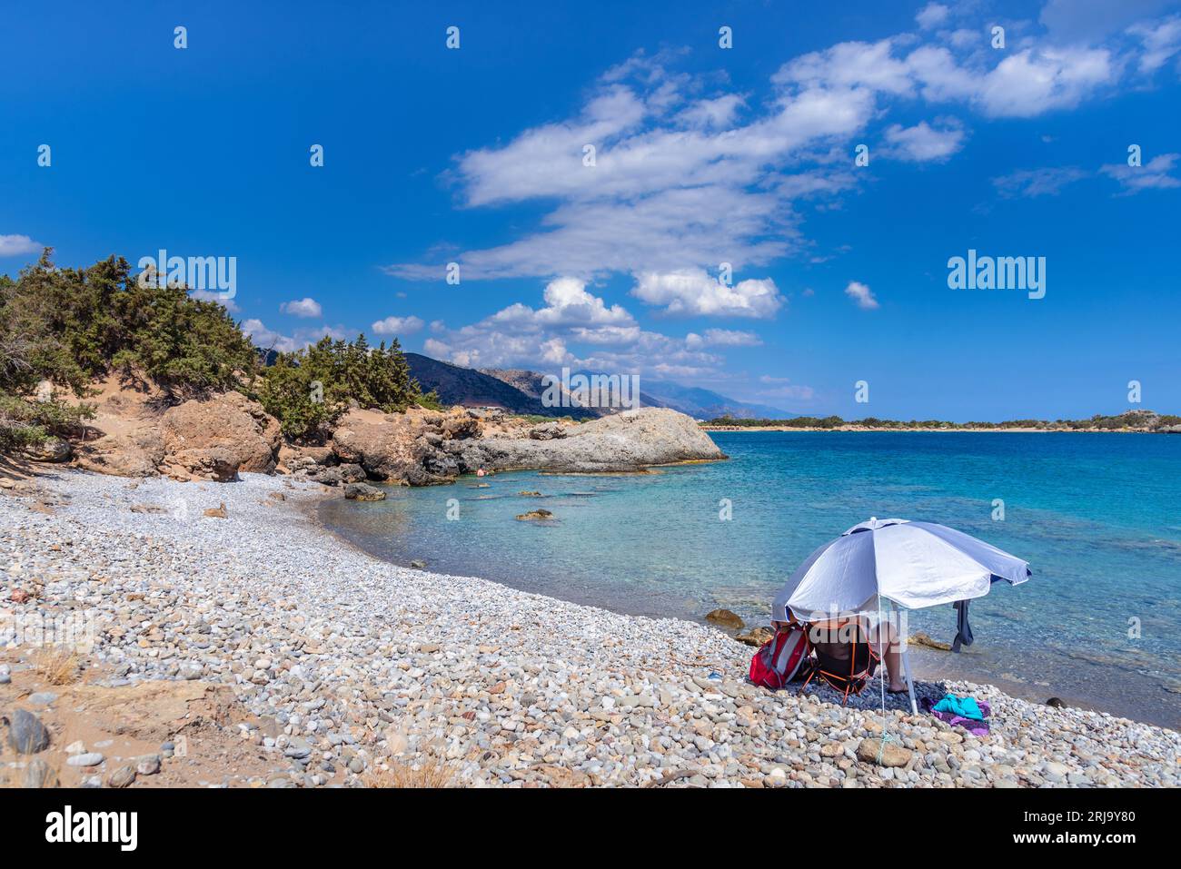 Exotic Agria Paralia beach in Paleochora, Crete, Greece Stock Photo - Alamy
