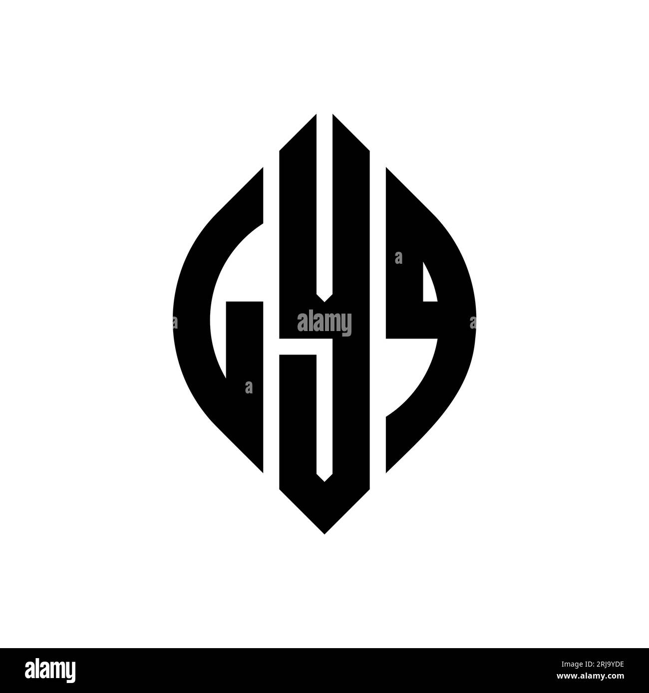 LYQ circle letter logo design with circle and ellipse shape. LYQ ...