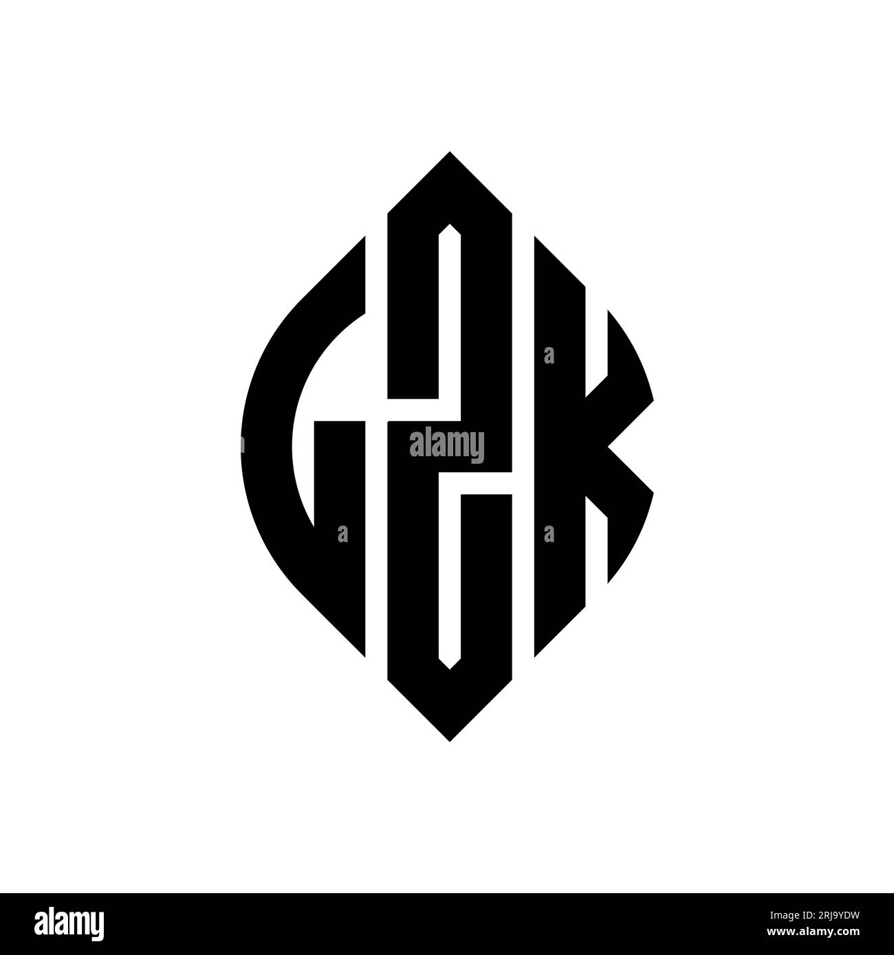 LZK circle letter logo design with circle and ellipse shape. LZK ...