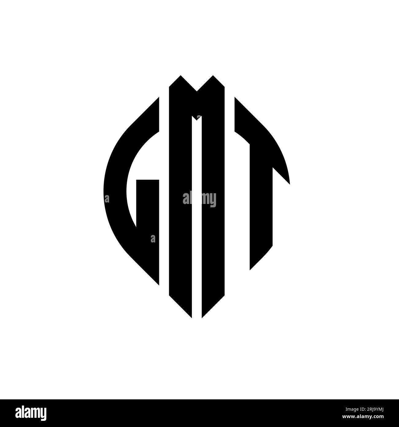 LMT circle letter logo design with circle and ellipse shape. LMT ...