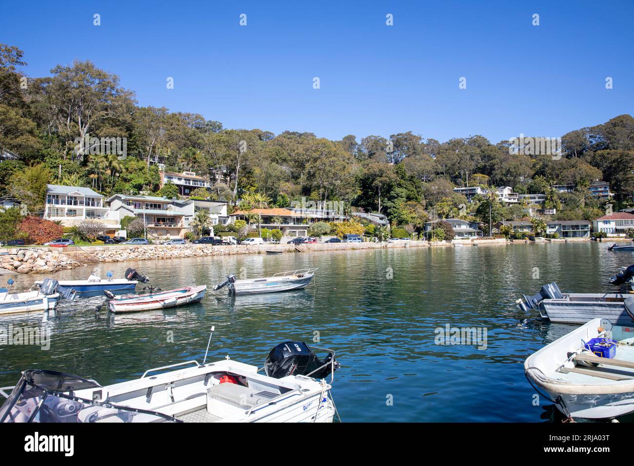 Australian waterfront homes at Careel Bay in Avalon with views across ...