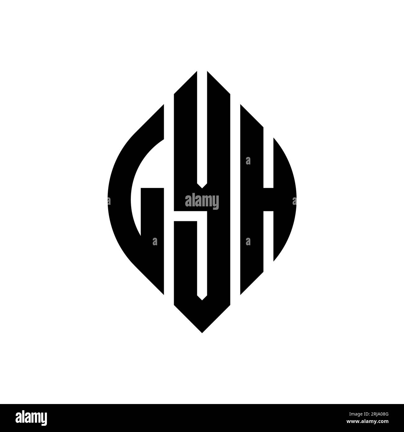 LYH circle letter logo design with circle and ellipse shape. LYH ...