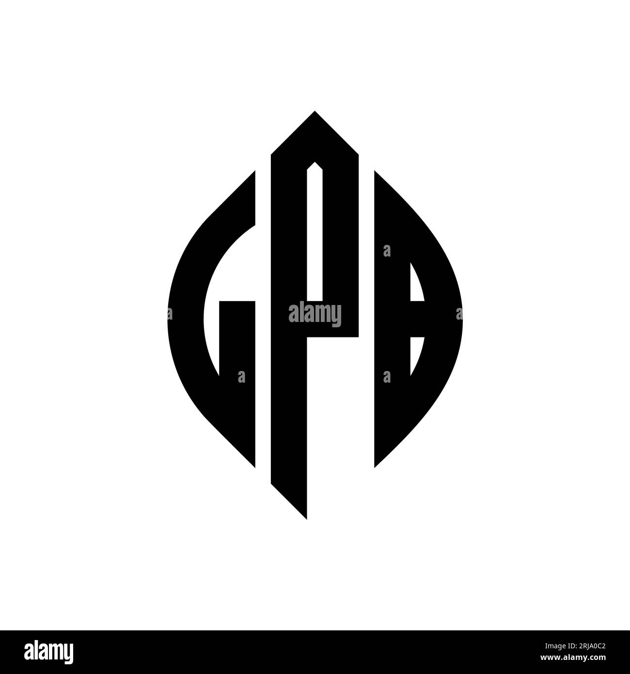 LPB circle letter logo design with circle and ellipse shape. LPB ...