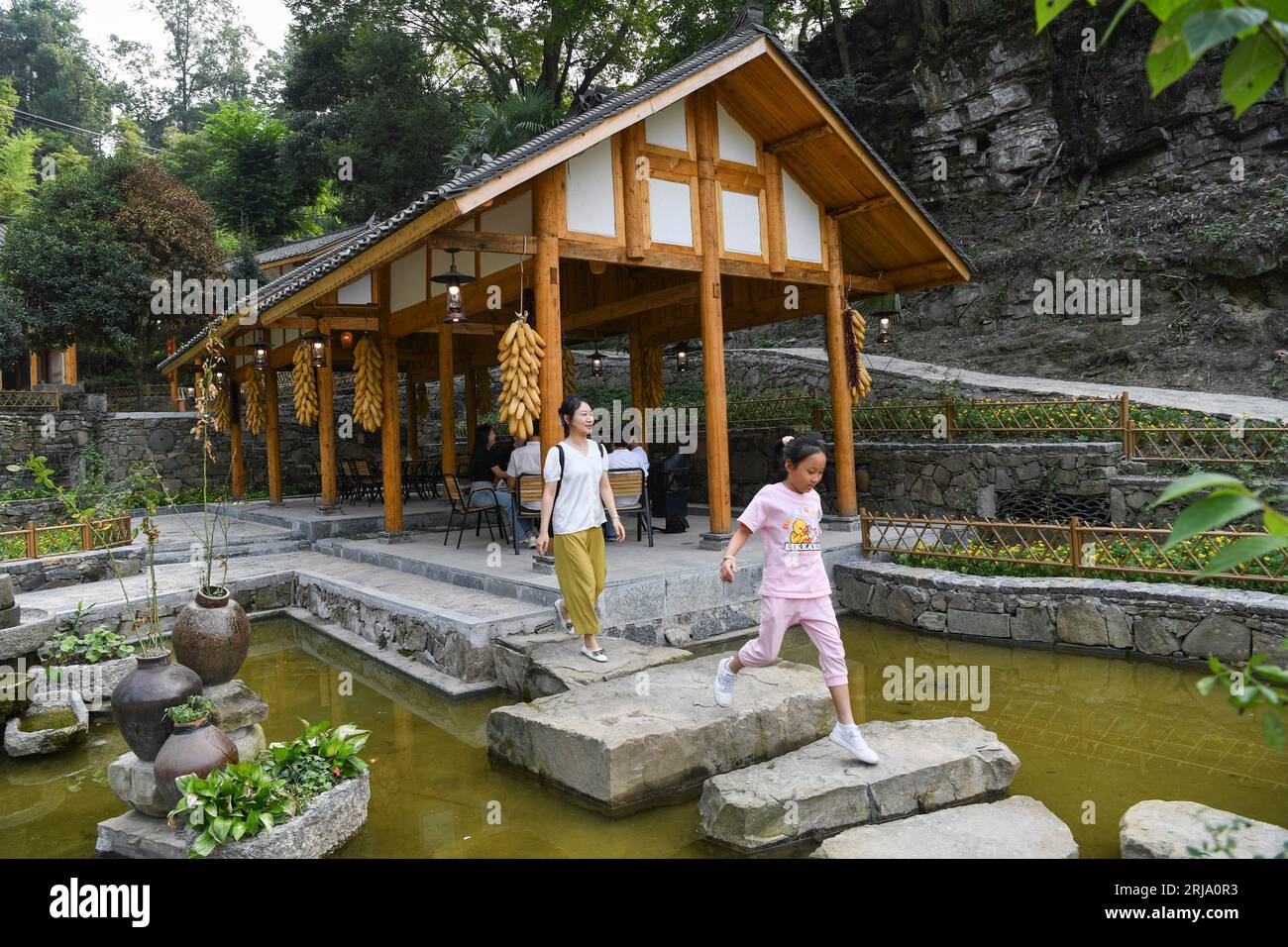 Chongqing, China's Chongqing Municipality. 20th Aug, 2023. Tourists ...