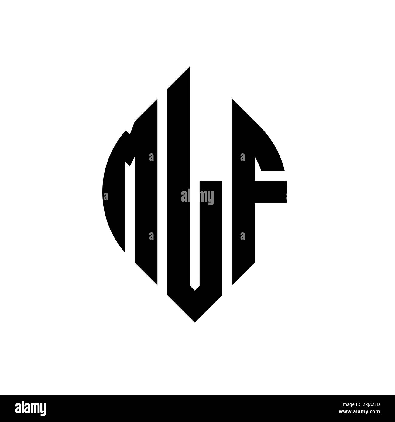 MLF circle letter logo design with circle and ellipse shape. MLF ...