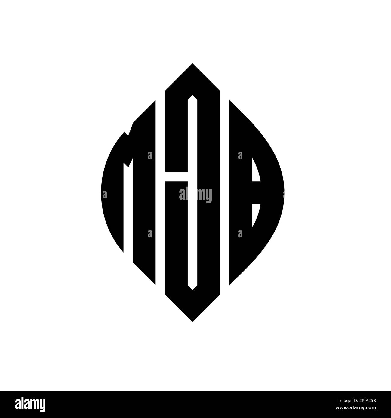 MJB circle letter logo design with circle and ellipse shape. MJB ...