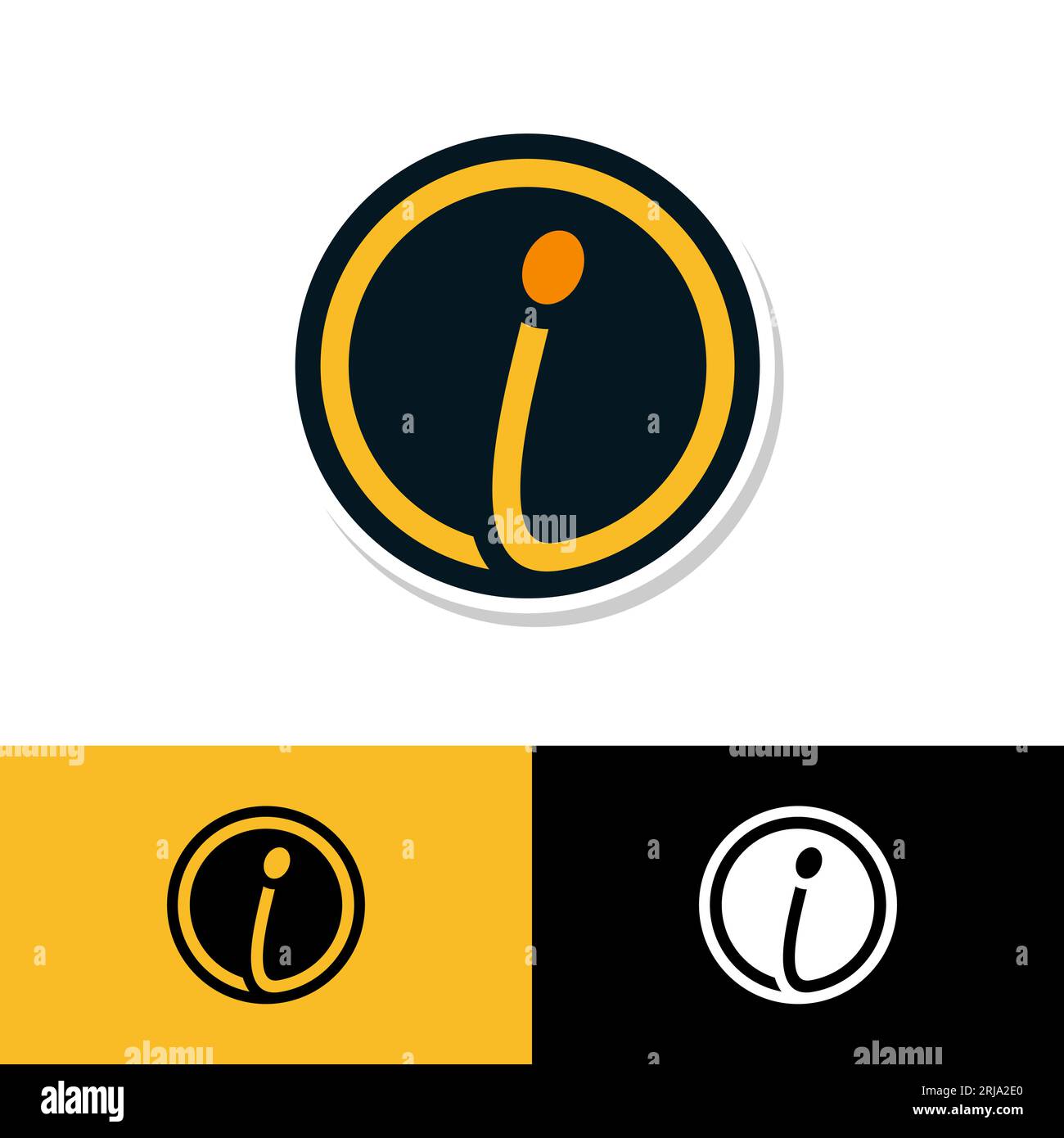 Letter O I Or I O Minimalist Simple Logo Design Inspiration Stock ...