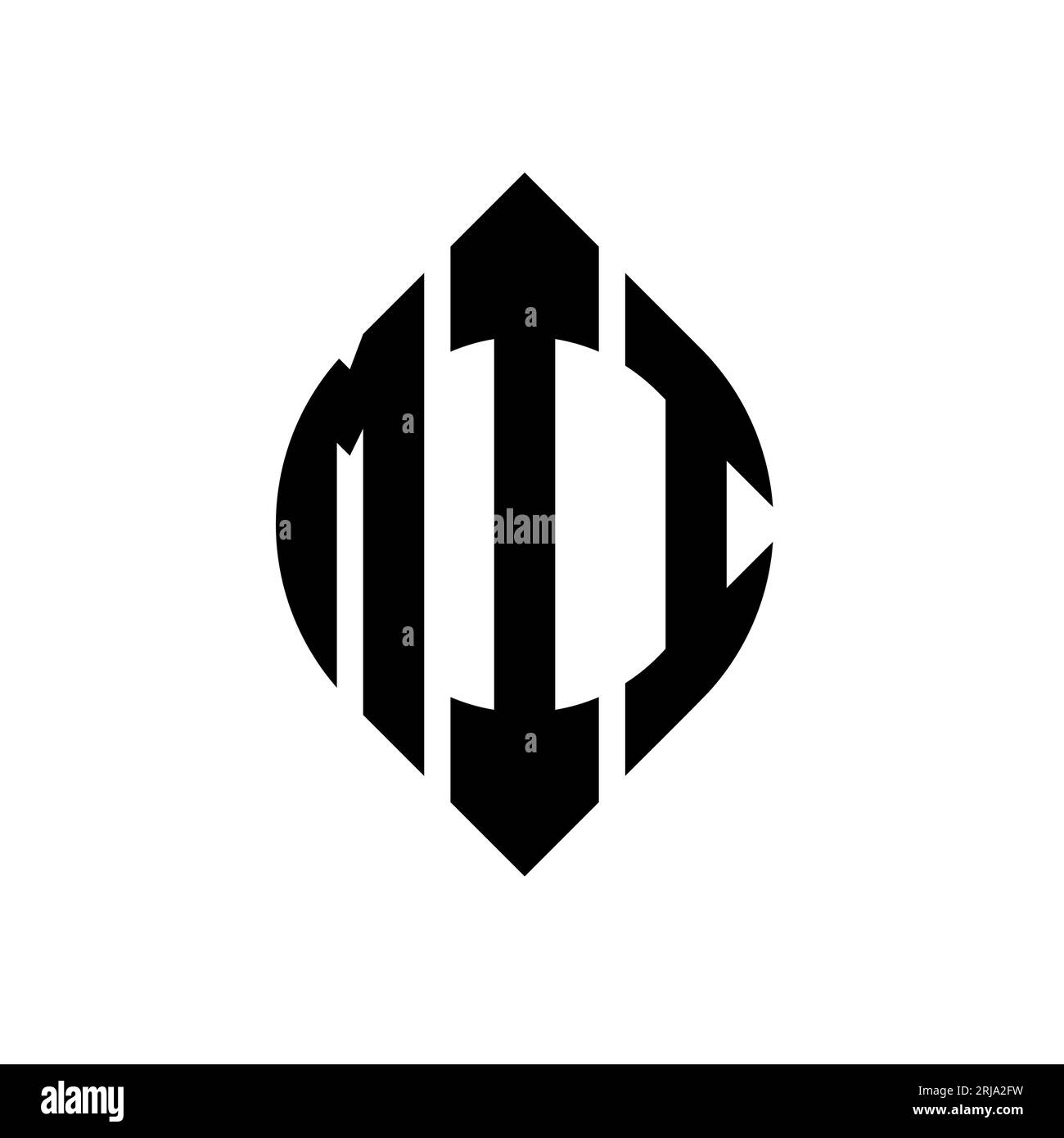 MII circle letter logo design with circle and ellipse shape. MII ...