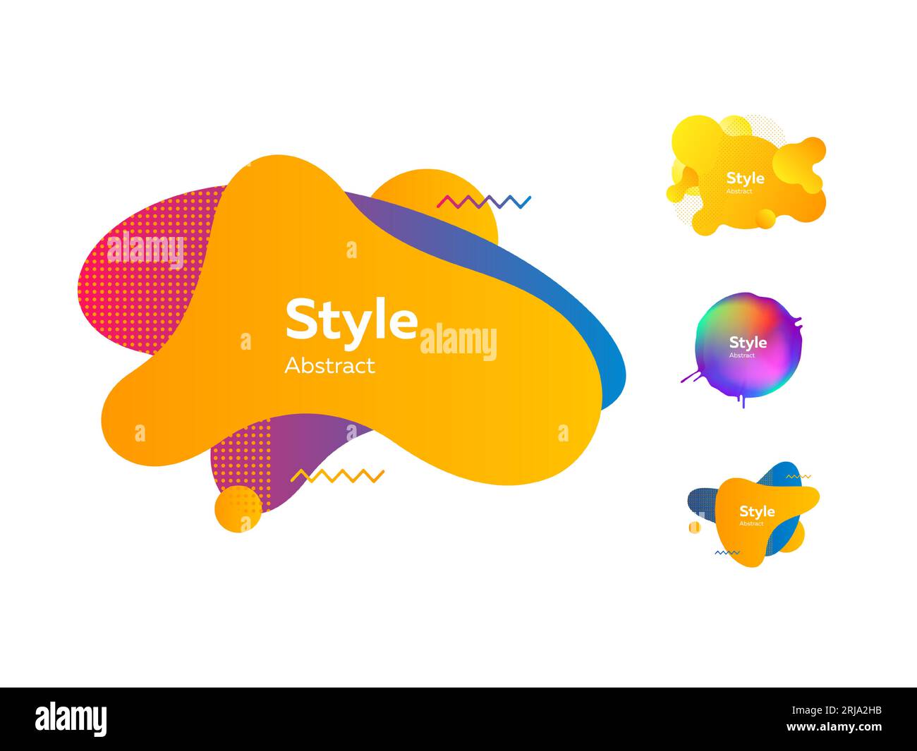 Set of vibrant liquid shapes for presentation Stock Vector Image & Art ...