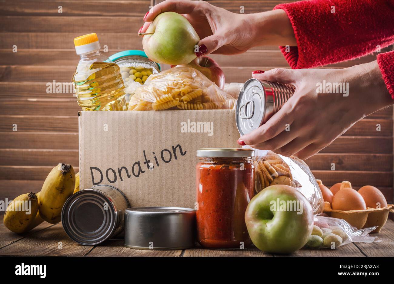 Food bank day Stock Photo - Alamy