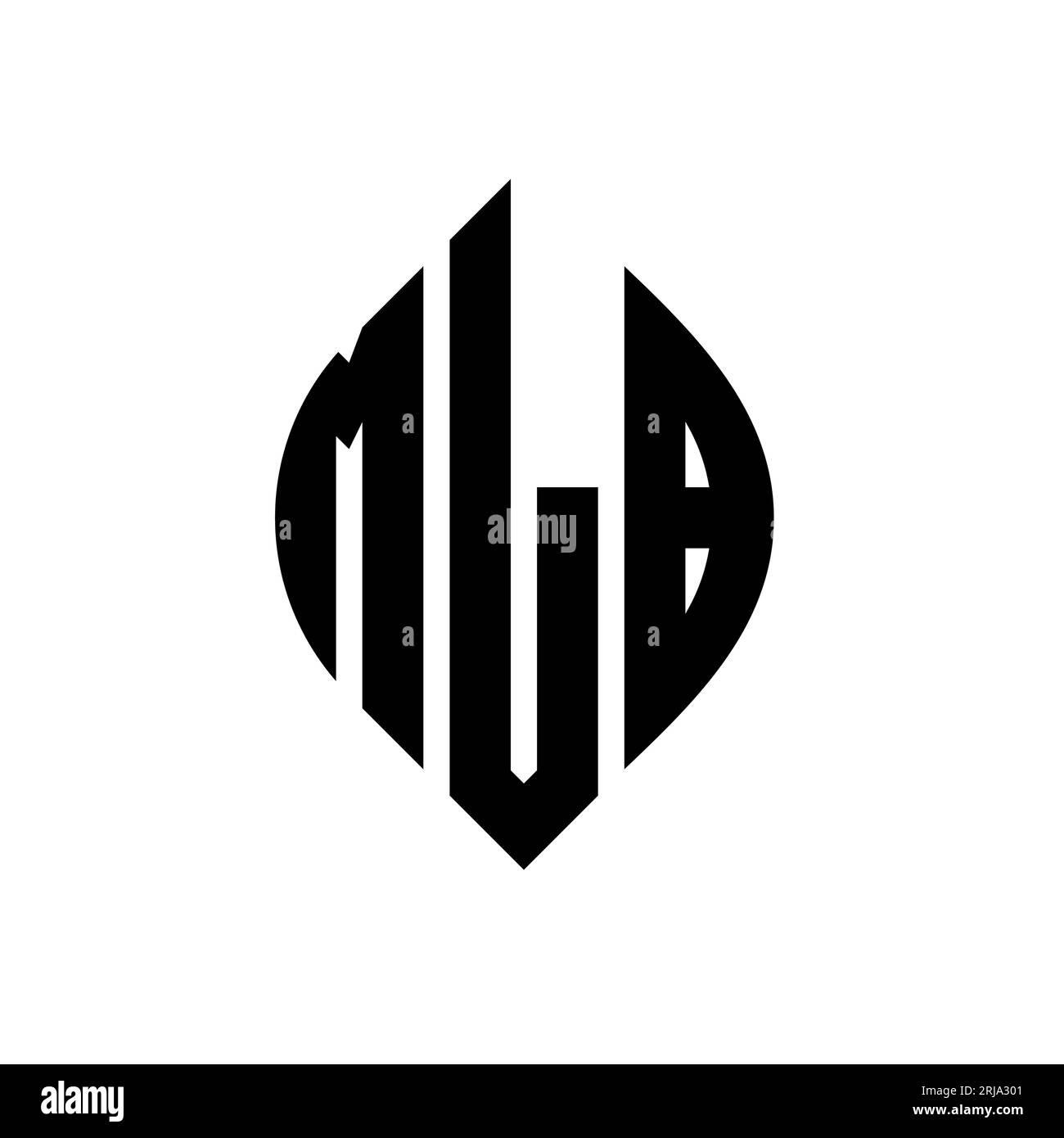 MLB circle letter logo design with circle and ellipse shape. MLB ...