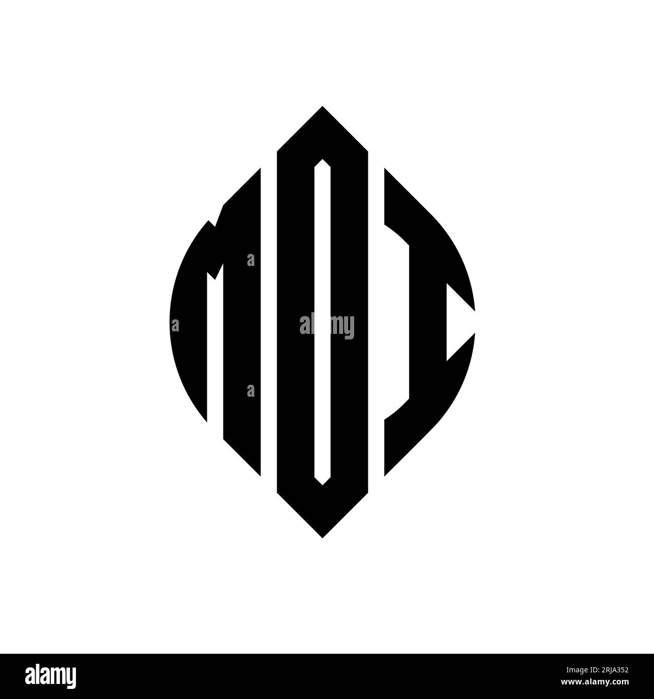 MOI circle letter logo design with circle and ellipse shape. MOI ...