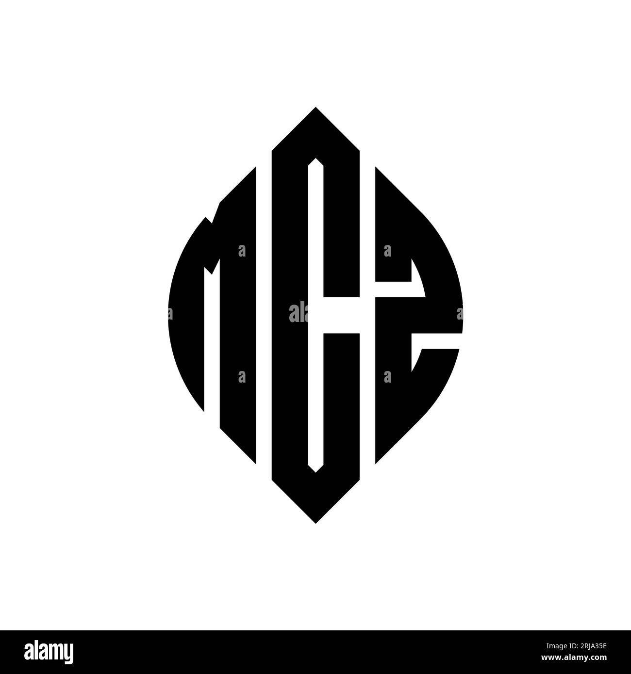 MCZ circle letter logo design with circle and ellipse shape. MCZ ...