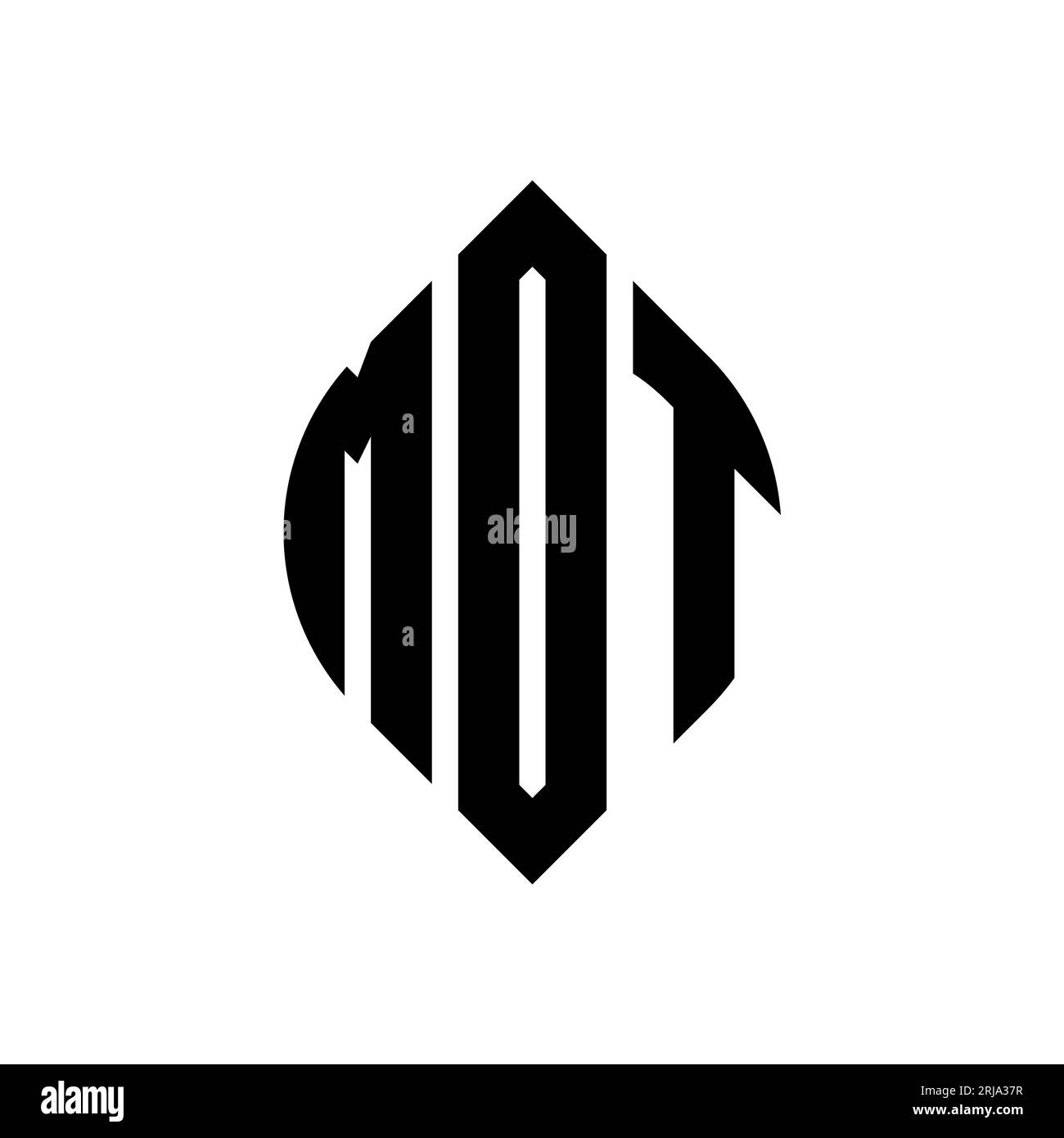 MDT circle letter logo design with circle and ellipse shape. MDT ...