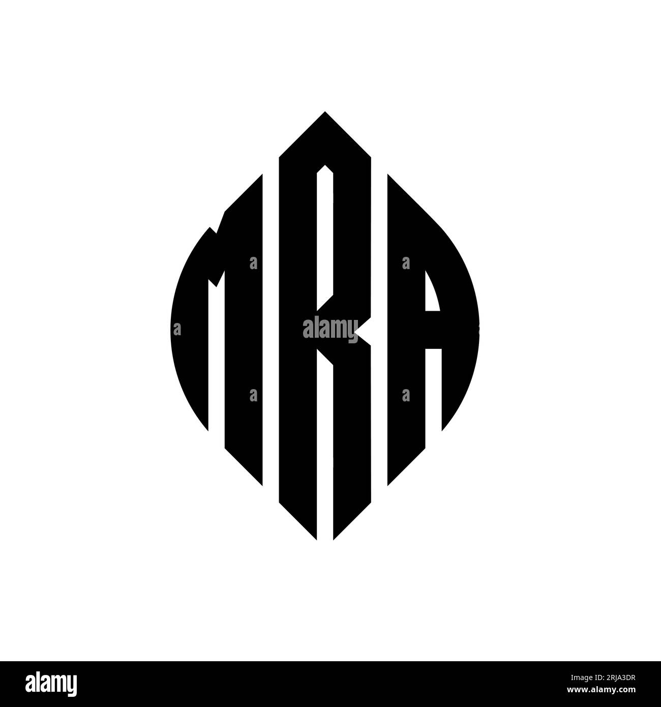 MRA circle letter logo design with circle and ellipse shape. MRA ...