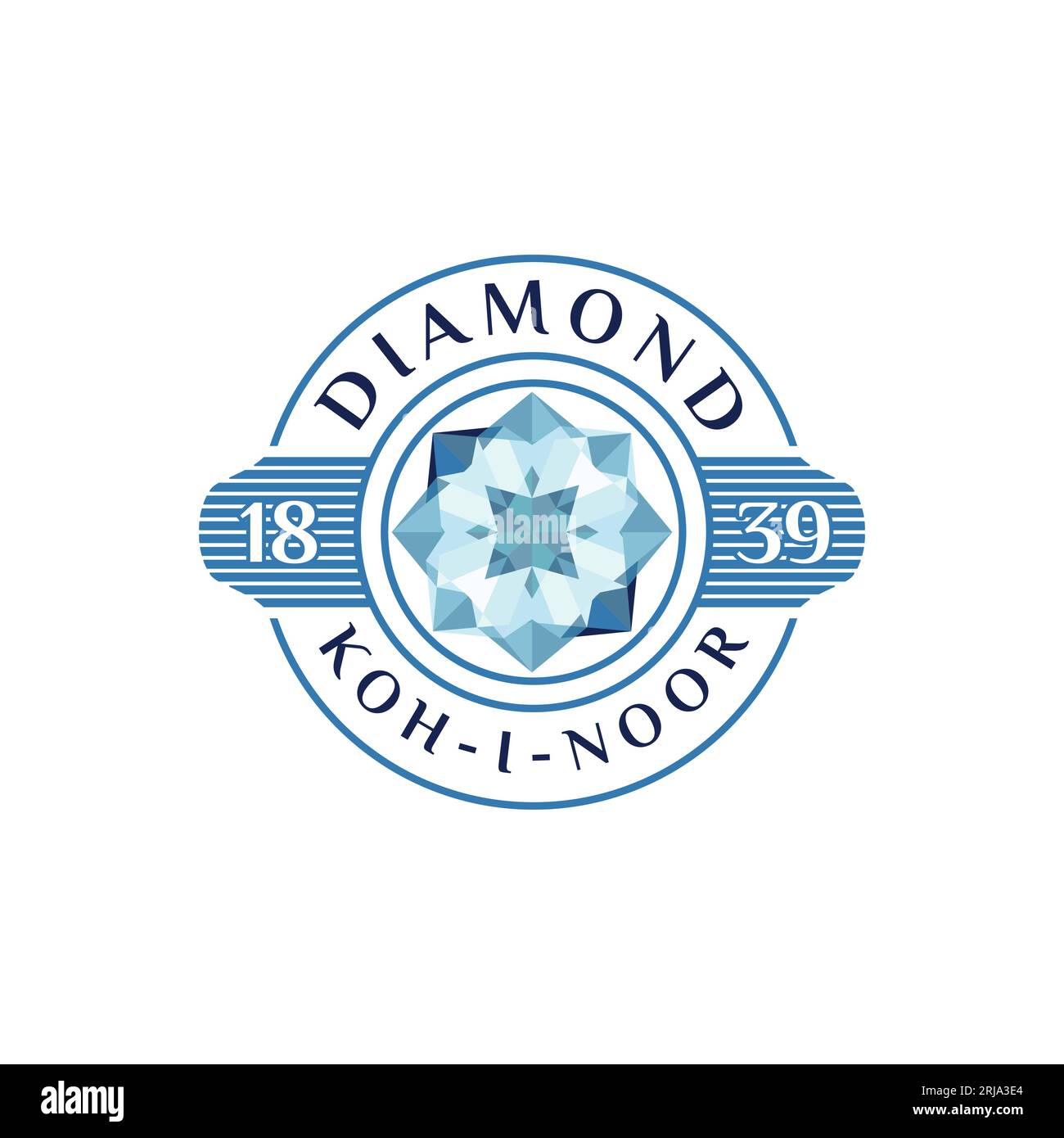Vintage Jewelry Label With Diamond Rich Symbol Vector Design ...