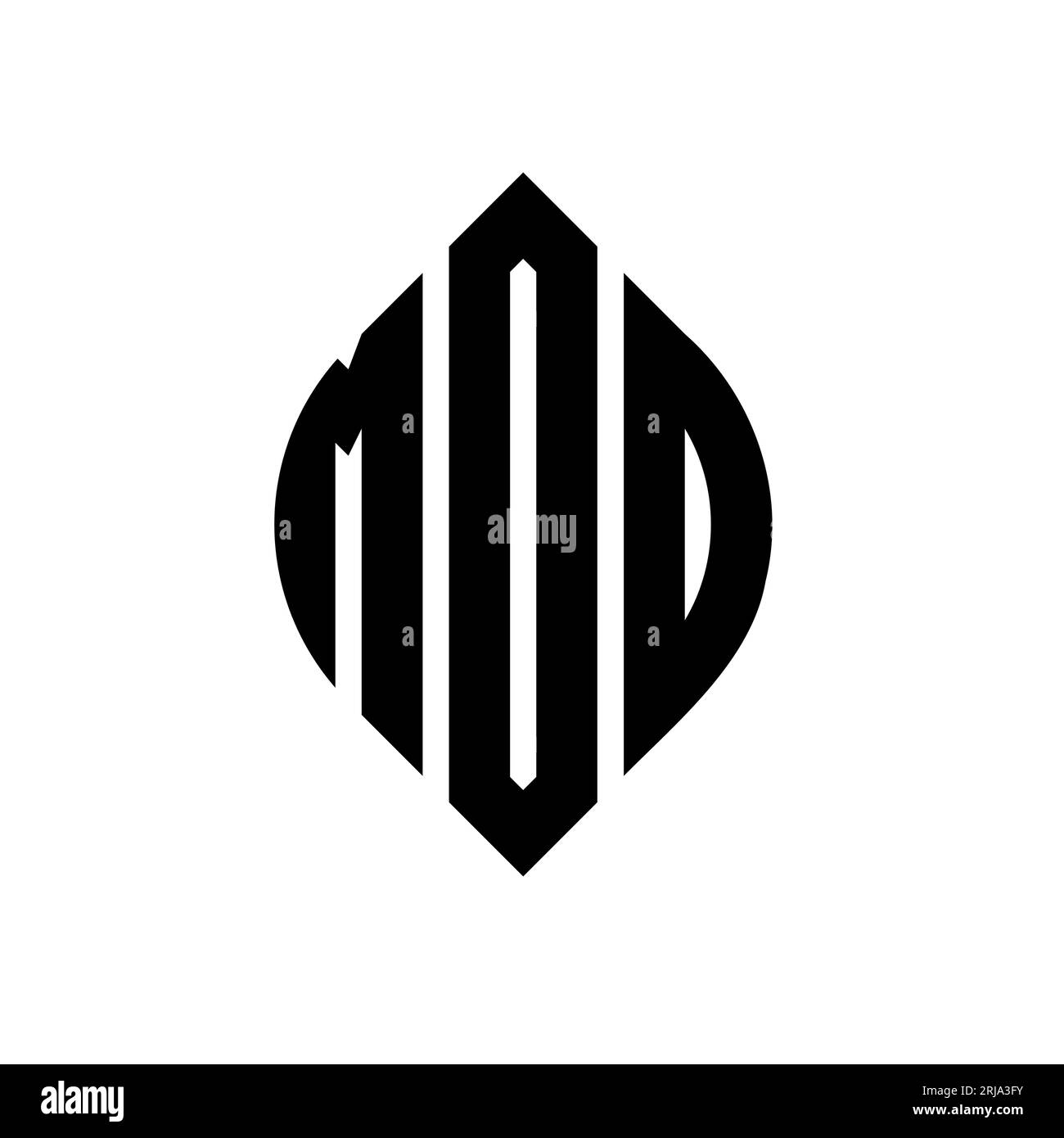 MOO circle letter logo design with circle and ellipse shape. MOO ...