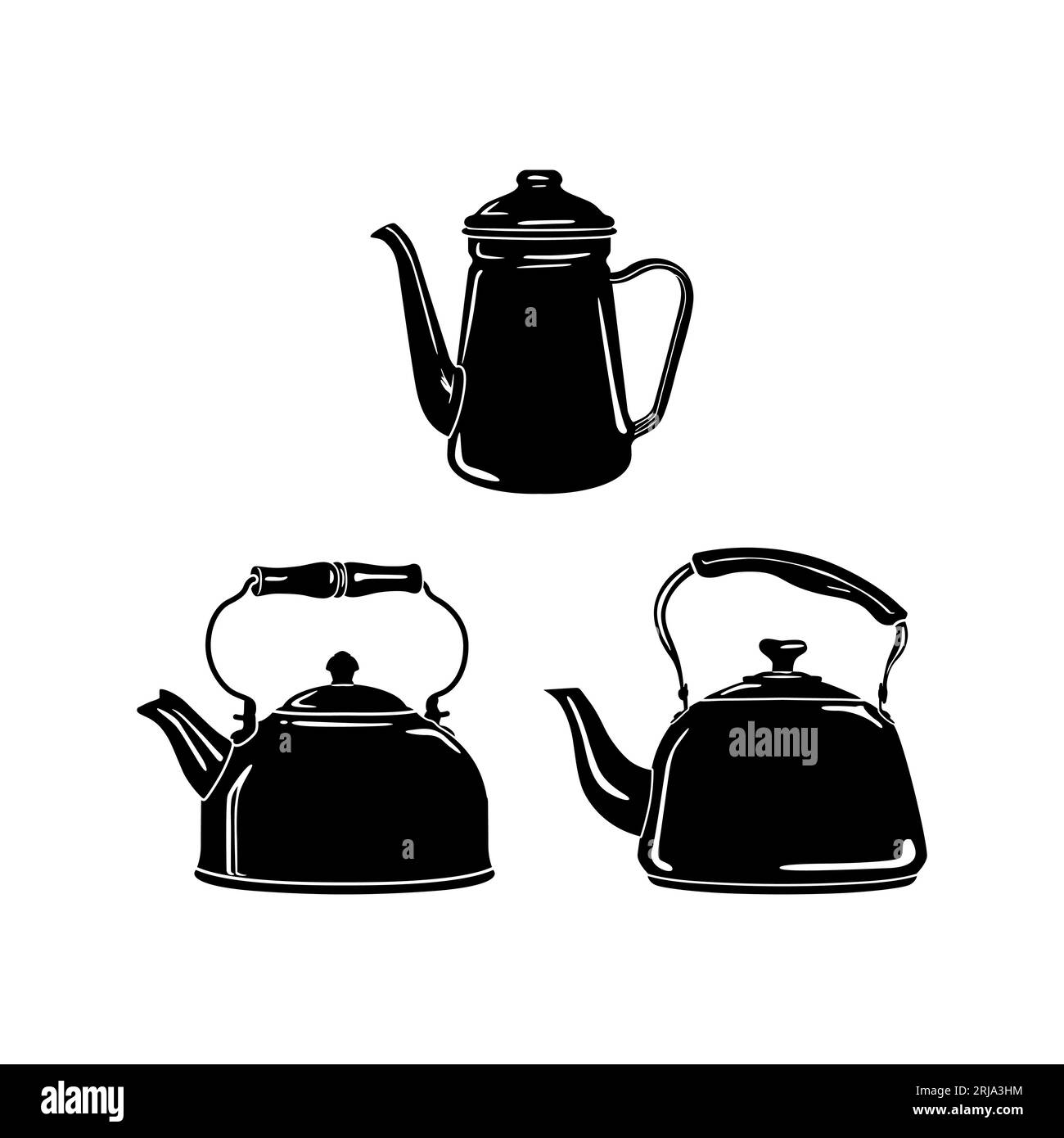 Teapot kettle boiler illustration set vector Stock Vector Image & Art ...