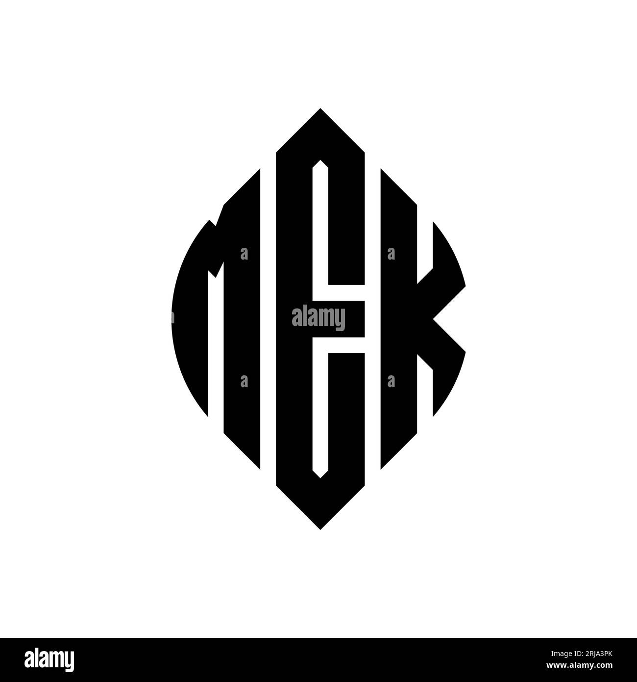 MEK circle letter logo design with circle and ellipse shape. MEK ...