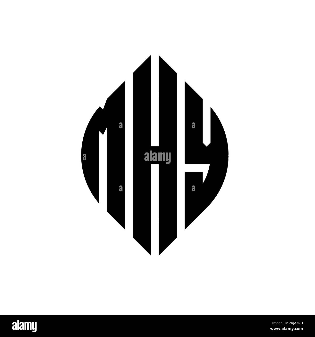 MHY circle letter logo design with circle and ellipse shape. MHY ...