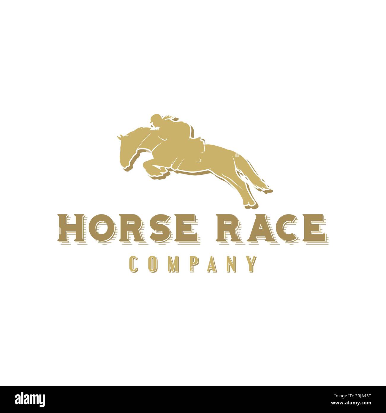Horse Jumping Vector For Horse Racing Logo Design Inspiration Stock ...