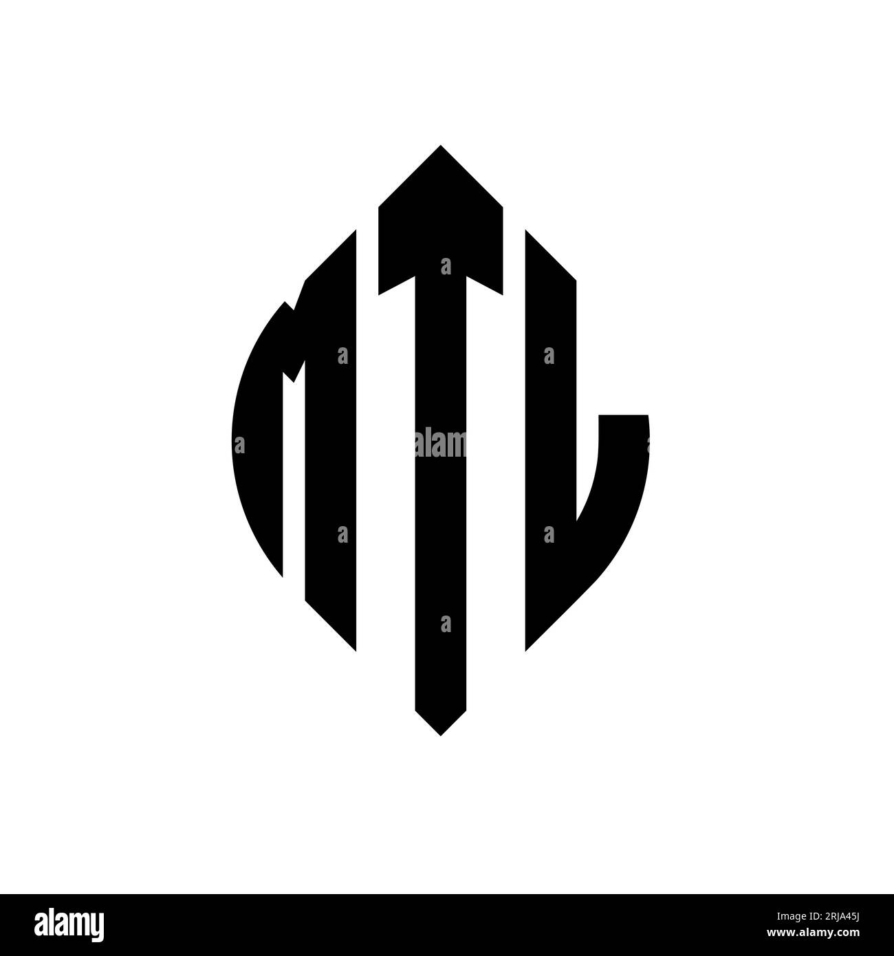 MTL circle letter logo design with circle and ellipse shape. MTL ...