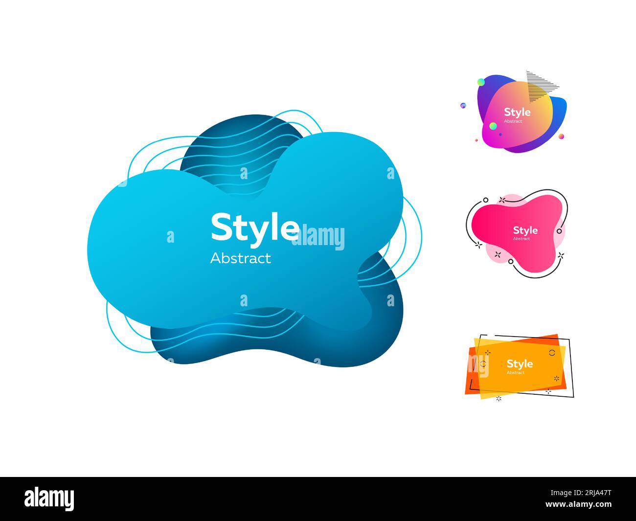 Bright multi-colored abstract forms Stock Vector Image & Art - Alamy