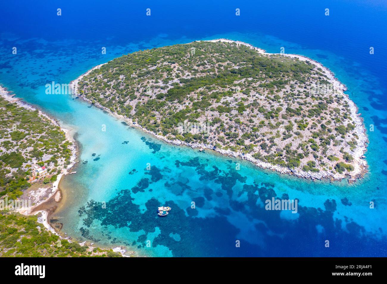 Aerial view of Kasonisi islet in Samos island, Greece Stock Photo - Alamy