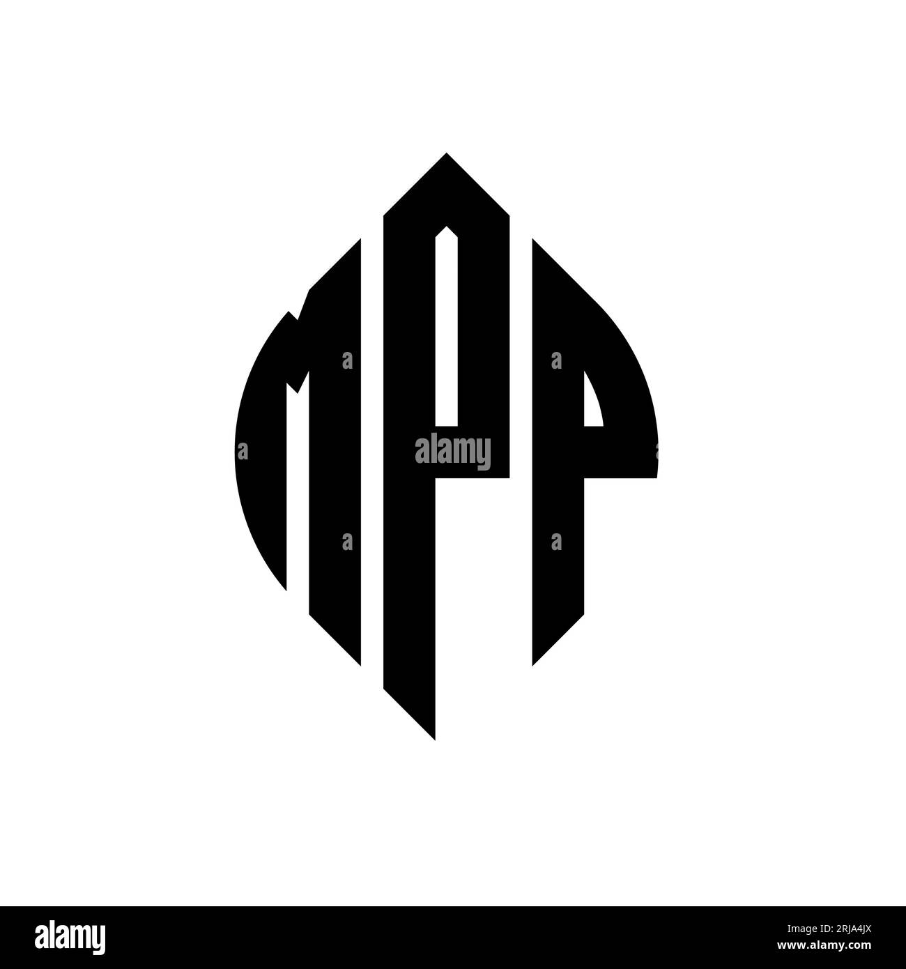 MPP circle letter logo design with circle and ellipse shape. MPP ...