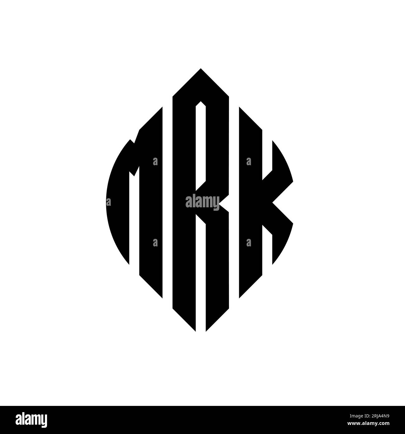 MRK circle letter logo design with circle and ellipse shape. MRK ...
