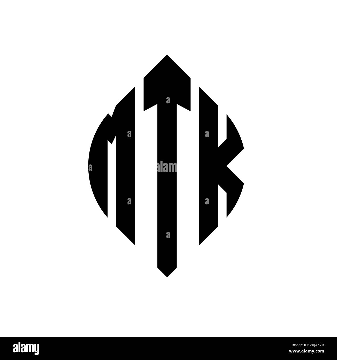 MTK circle letter logo design with circle and ellipse shape. MTK ...