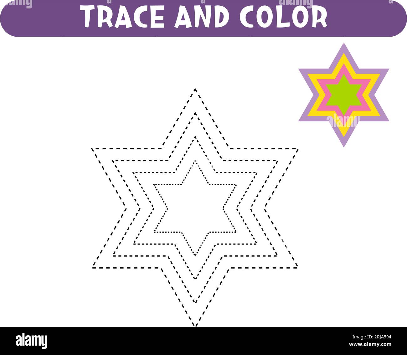 Tracing star shapes for kids hi-res stock photography and images - Alamy