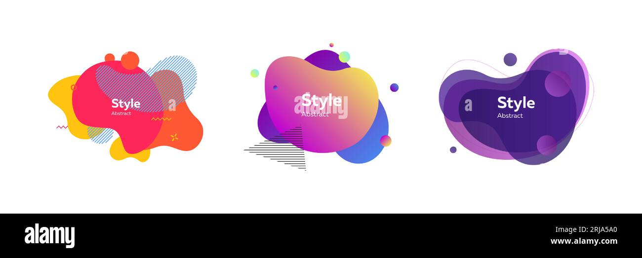 Set of abstract vector element templates. Advertising concept Stock ...