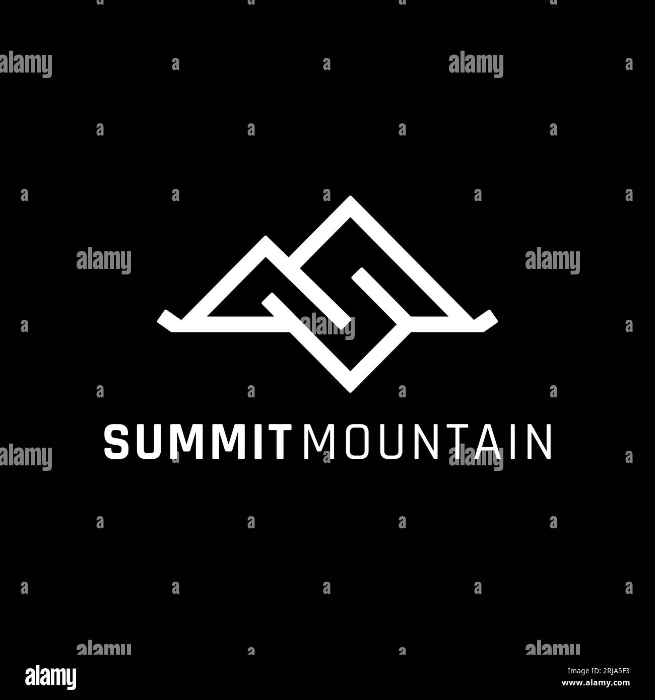 Bold mountain logo Black and White Stock Photos & Images - Alamy