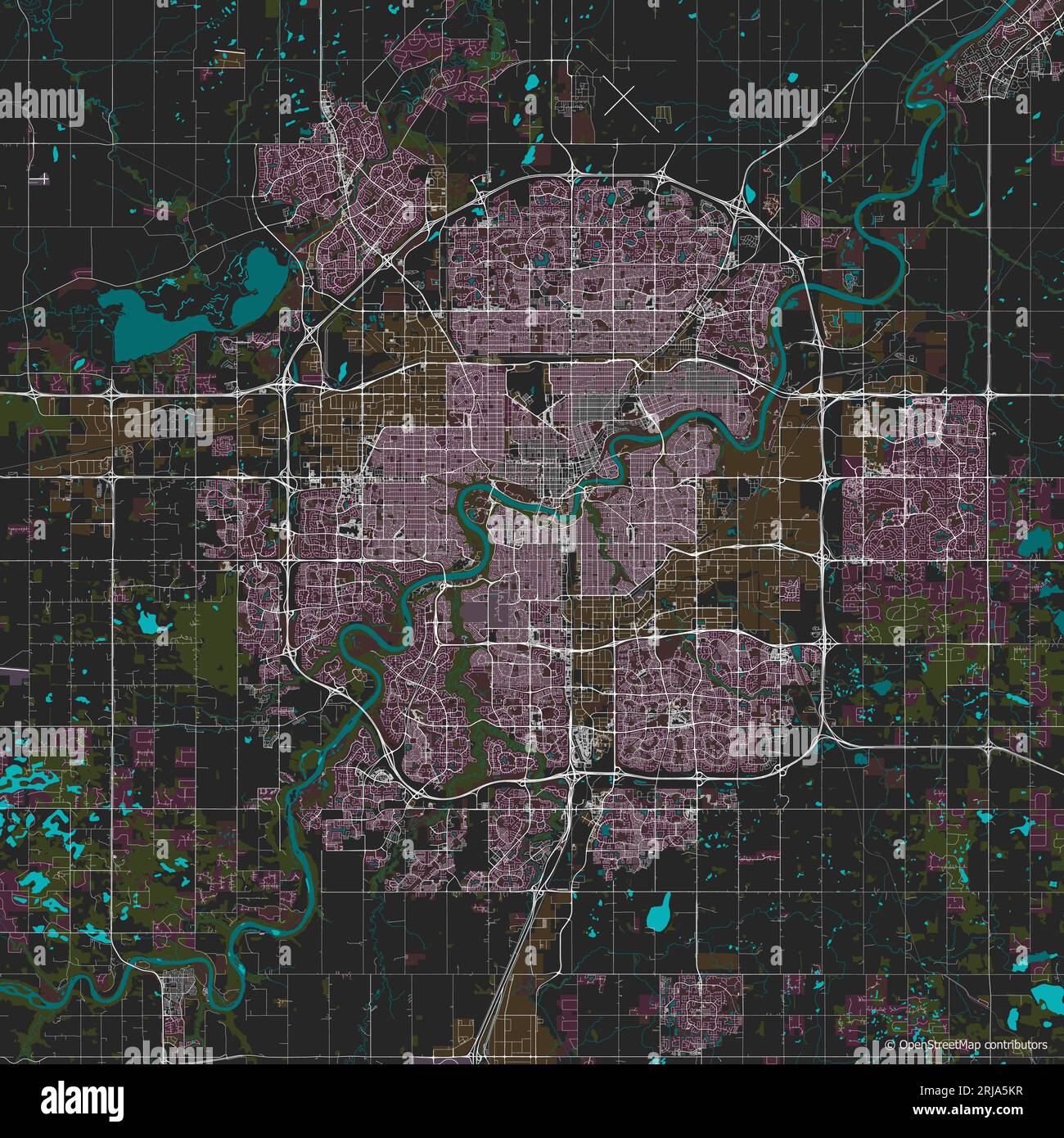 Map of edmonton hi-res stock photography and images - Alamy