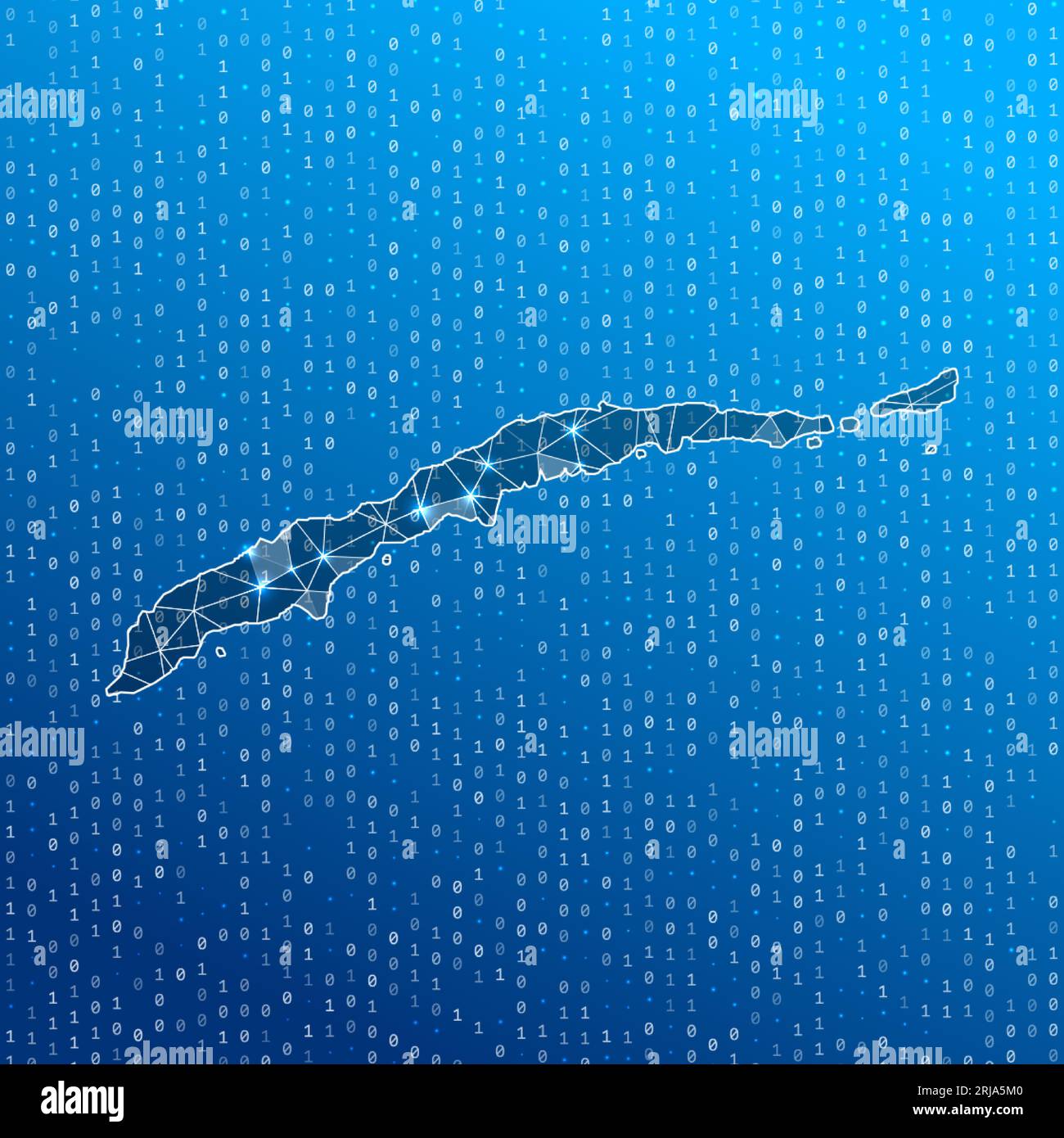 Network map of Roatan. Island digital connections map. Technology ...