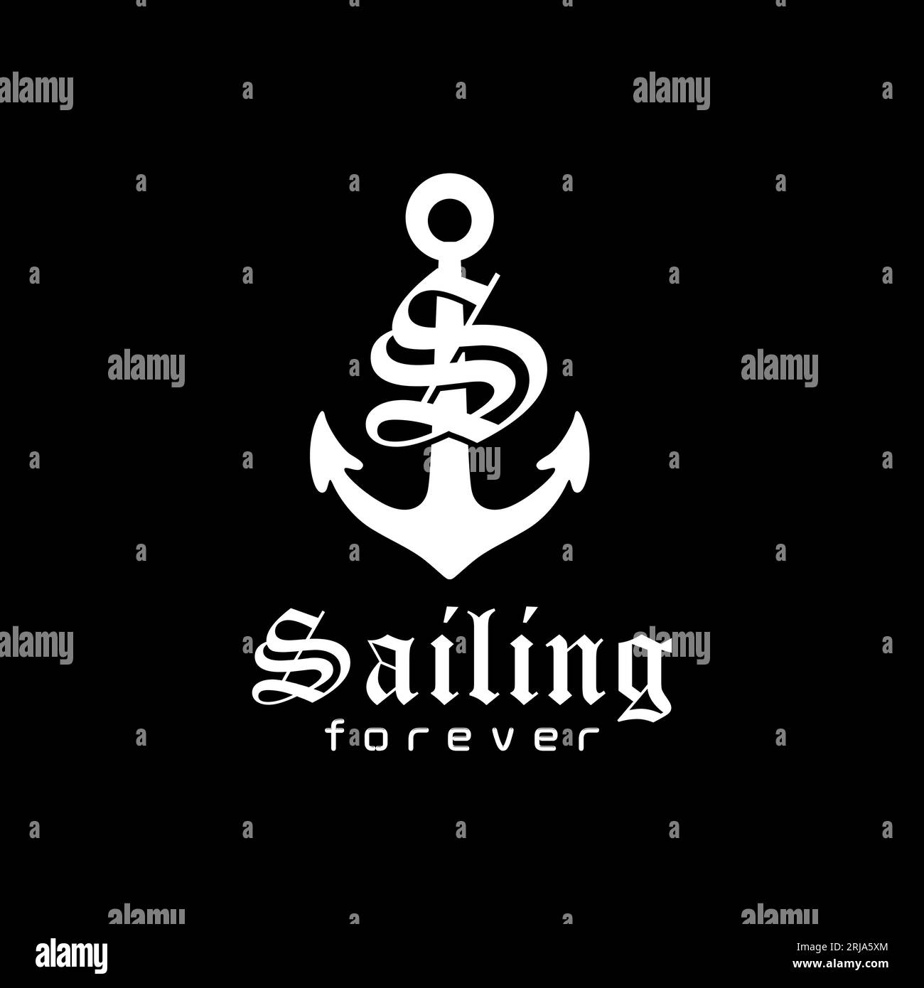 Initials Monogram Letter S Medieval Style with Anchor logo design Stock Vector Image & Art - Alamy