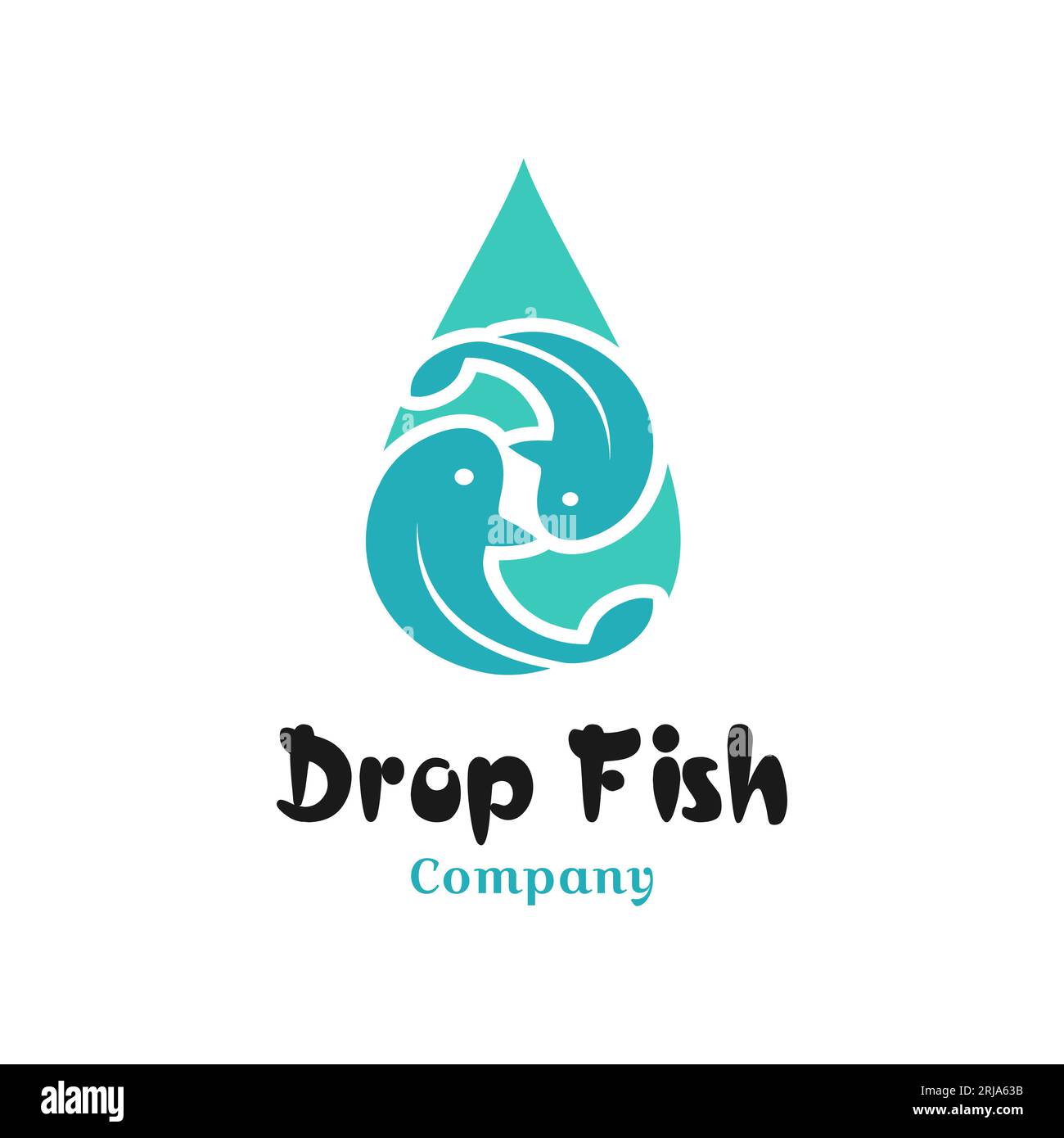 Water Drop Fish Logo Design Stock Vector Image & Art - Alamy