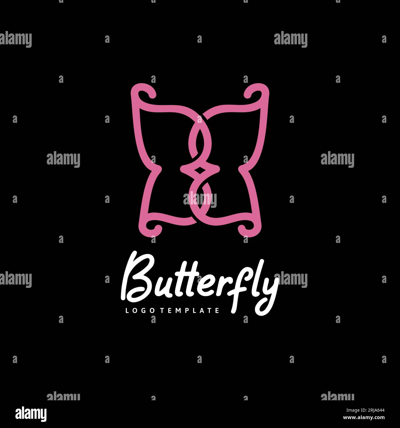 Monogram Letter B Butterfly Logo Stock Vector Image & Art - Alamy
