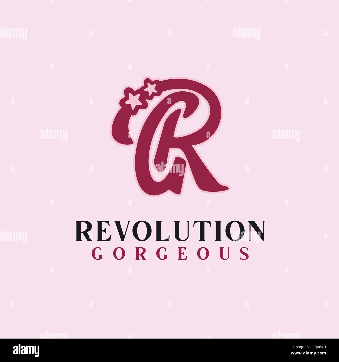 Letter r star logo hi-res stock photography and images - Alamy