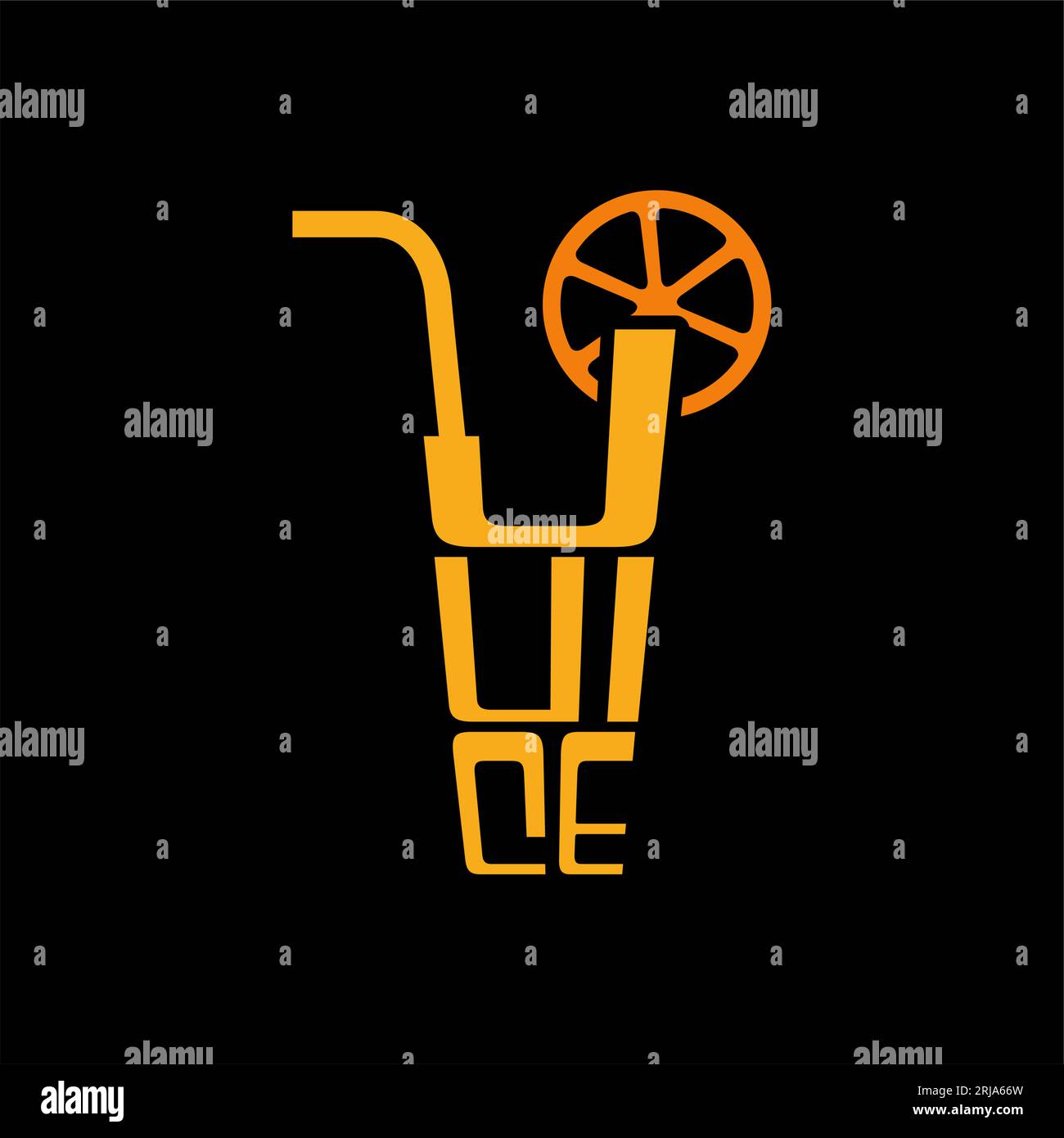 Glass juice orange slice Stock Vector Images - Alamy