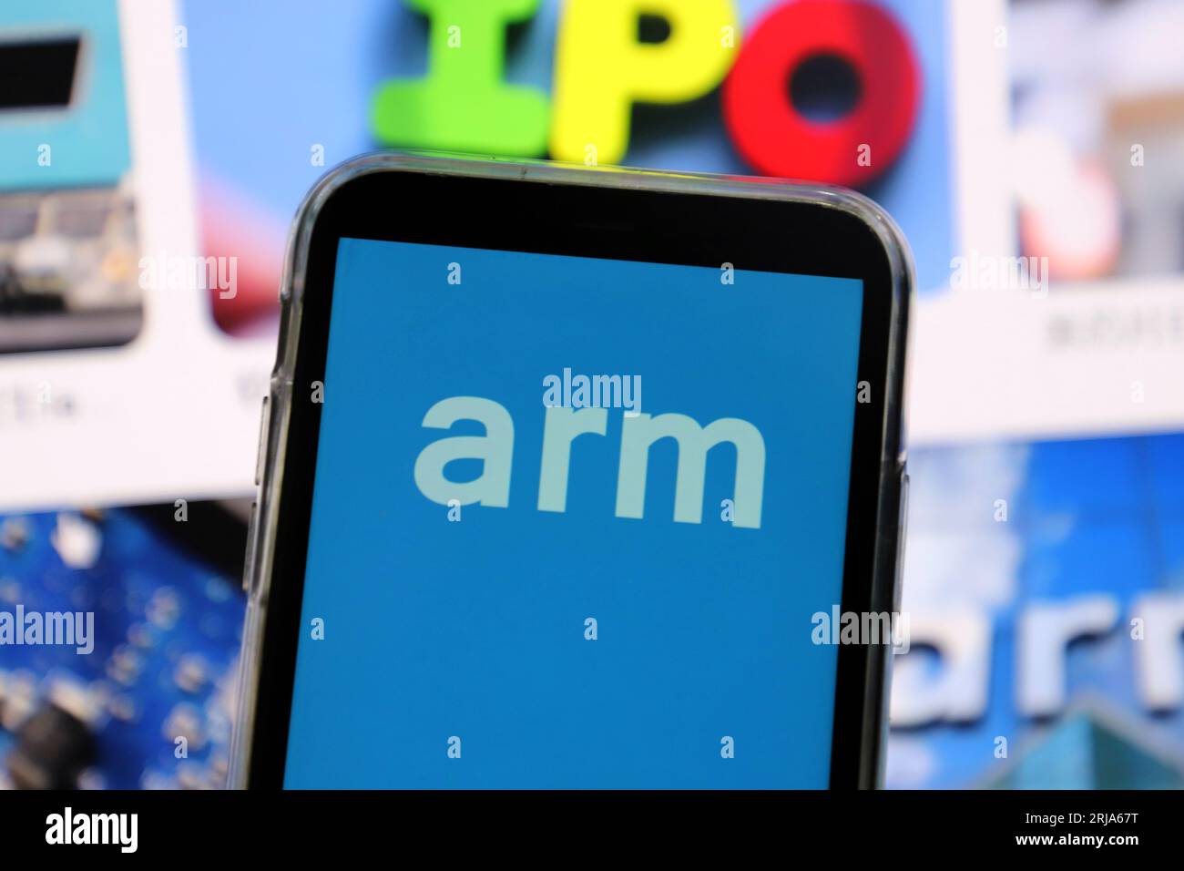 YICHANG, CHINA - AUGUST 22, 2023 - British semiconductor giant Arm Holdings, owned by Japan's ...