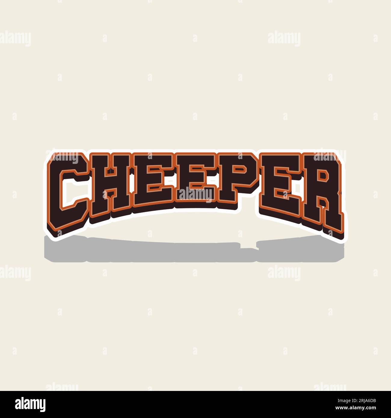 Cheeper Typography With Old School Style Font, Label Emblem Badge Stock ...