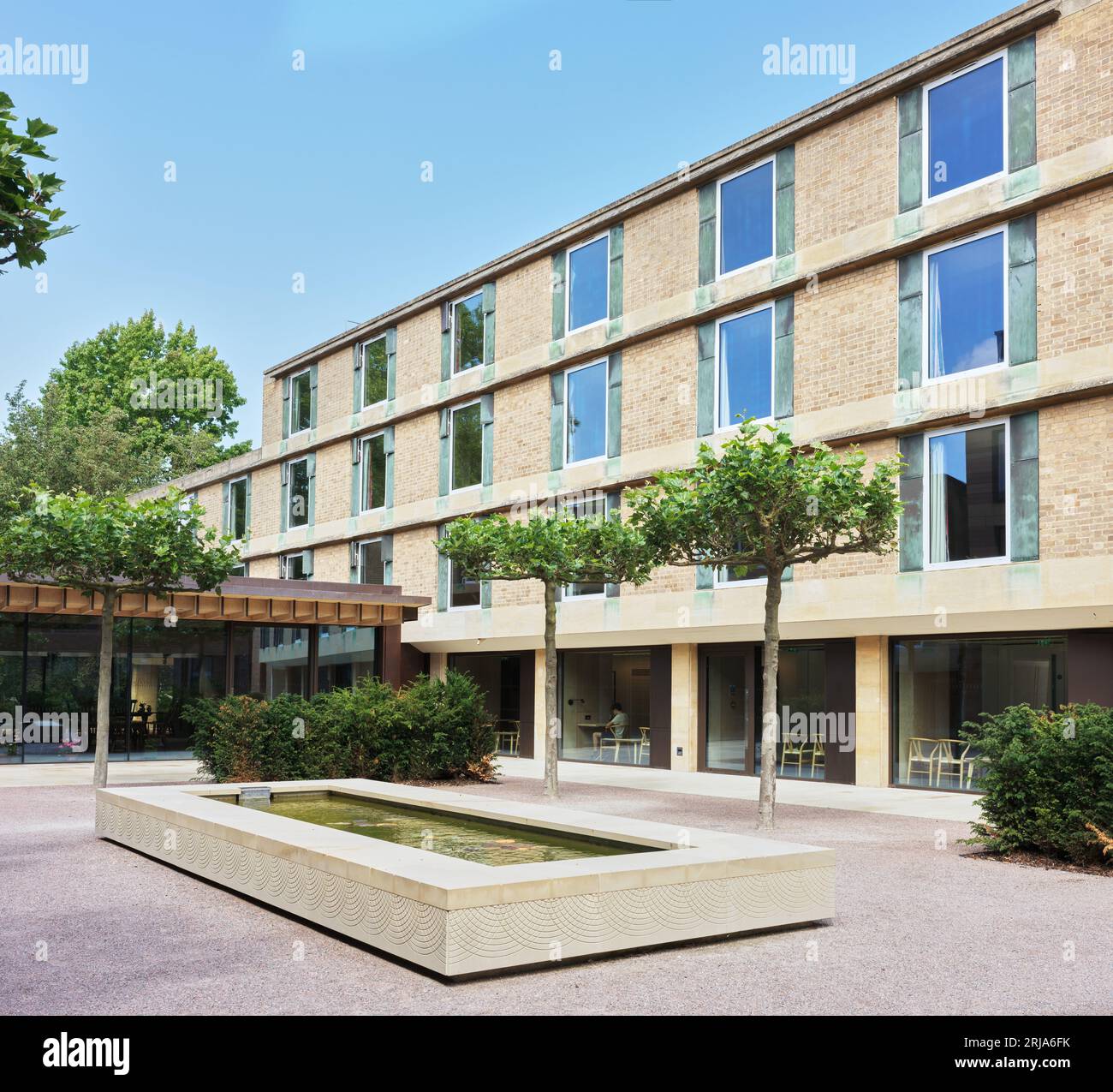New buildings at Emmanuel College, University of Cambridge, England ...