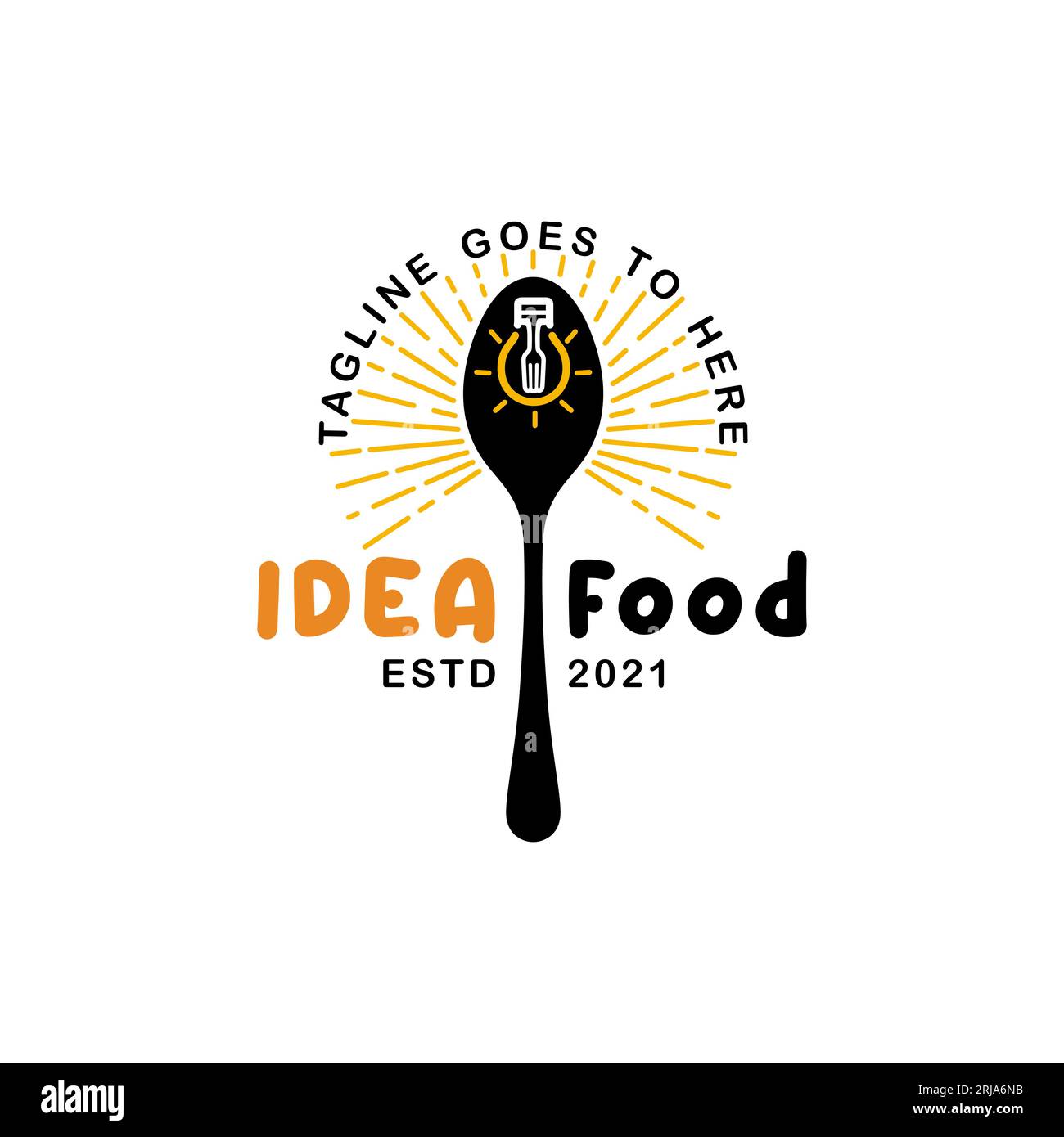 Spoon light bulb Ideas Restaurant Creative logo design inspiration ...