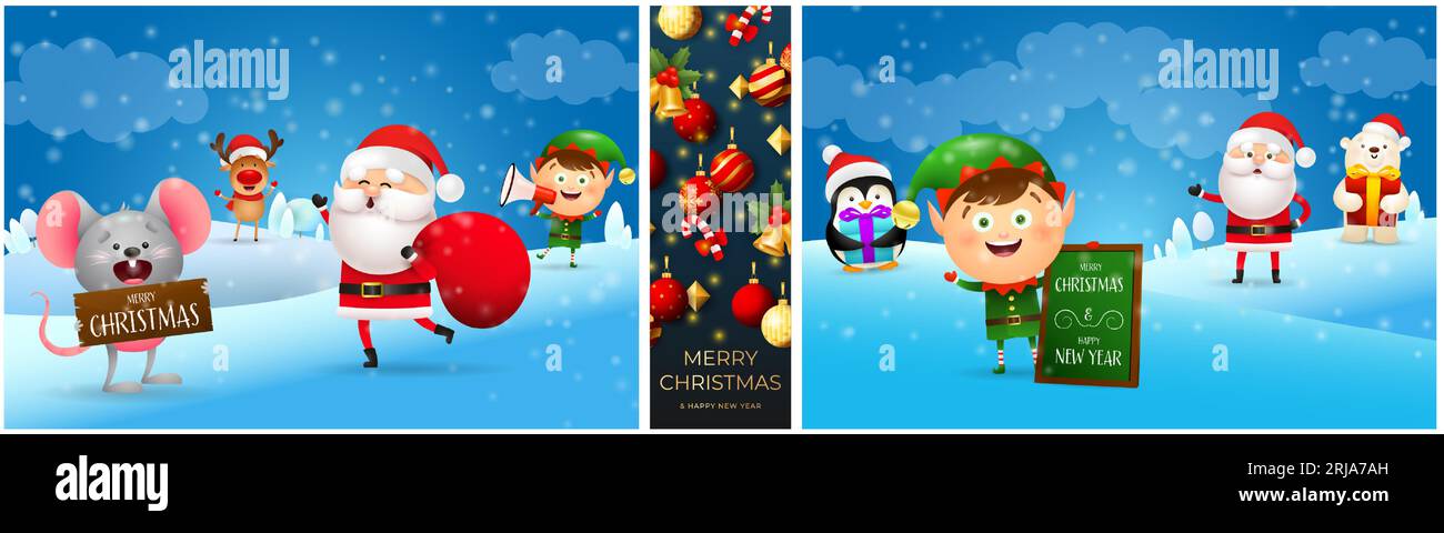 Christmas greeting card collage. Holiday concept. Vector Stock Vector ...